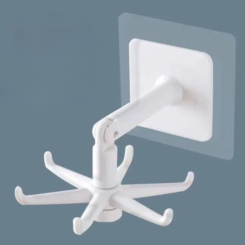 Home Storage Kitchen Hook Hexagonal Rotating Hook 360 Degree Rotating ...