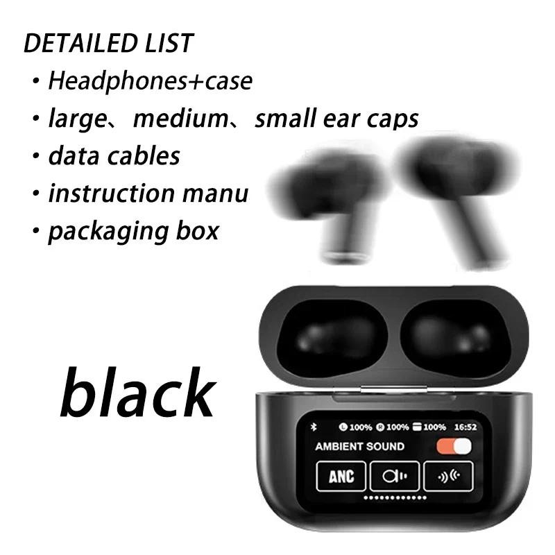 2025 Original A9 Pro Touch Screen ANC True Wireless Headset TWS Noise ...