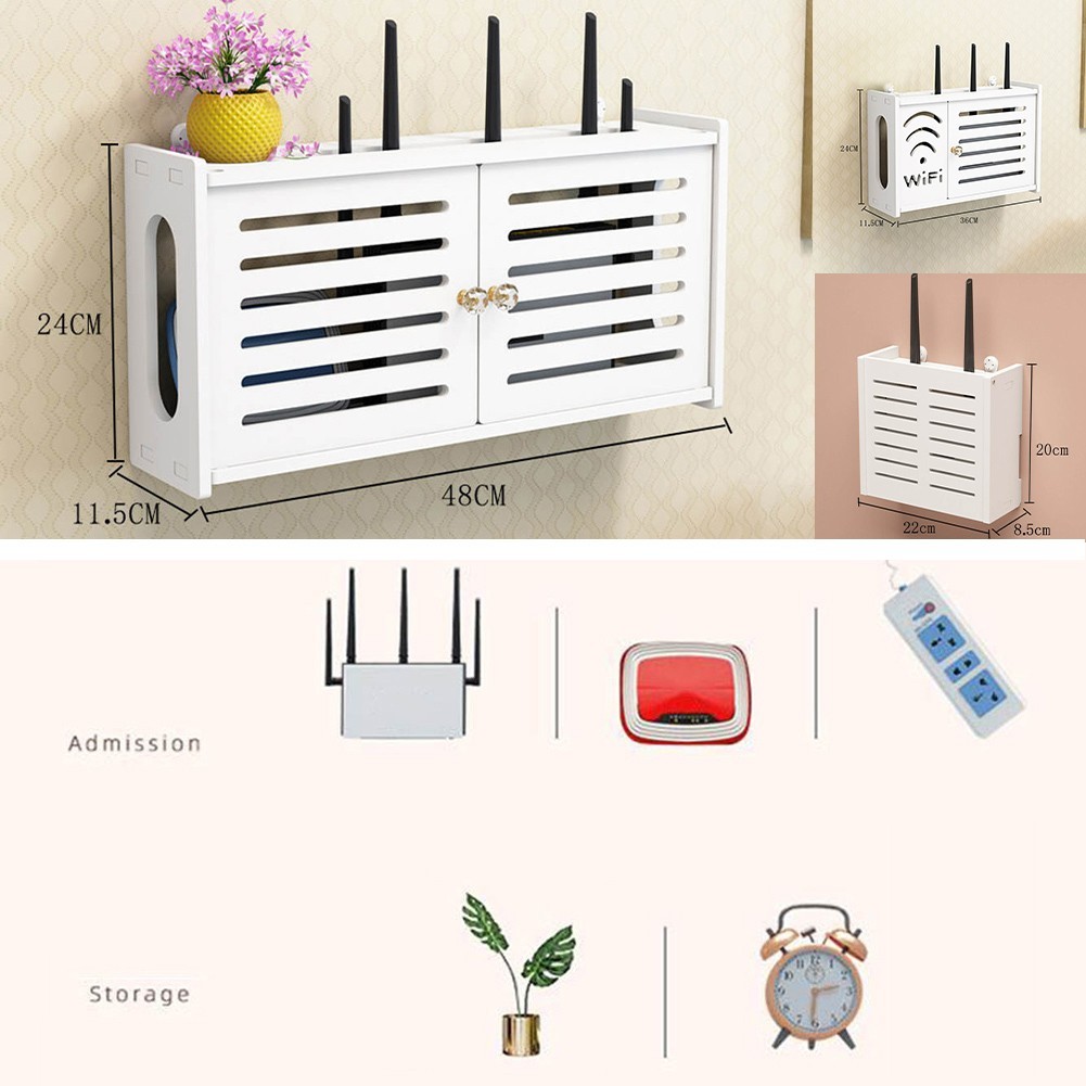 [Super] Wireless Router Rack Living Room Wall-mounted WiFi Storage Box ...