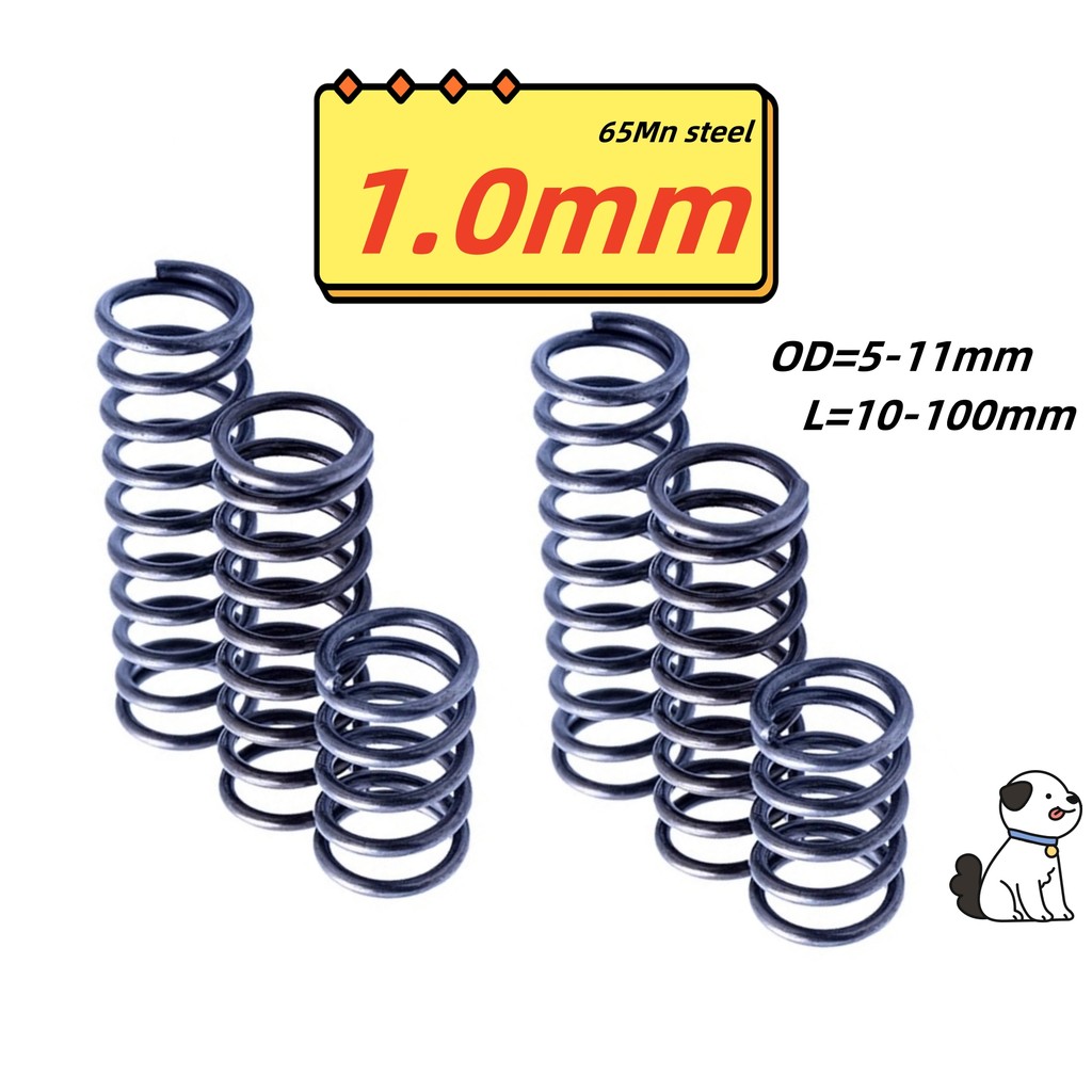 [FGHT9] 65mn Spring Steel Compression Spring d1.0mm * OD5-22mm * L10 ...