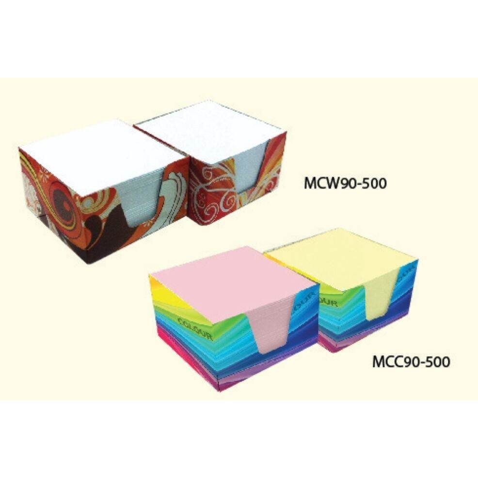 Finepap Memo Cube 3.5x3.5inch 90x90mm White 70gsm / Color 80gsm 500's ...