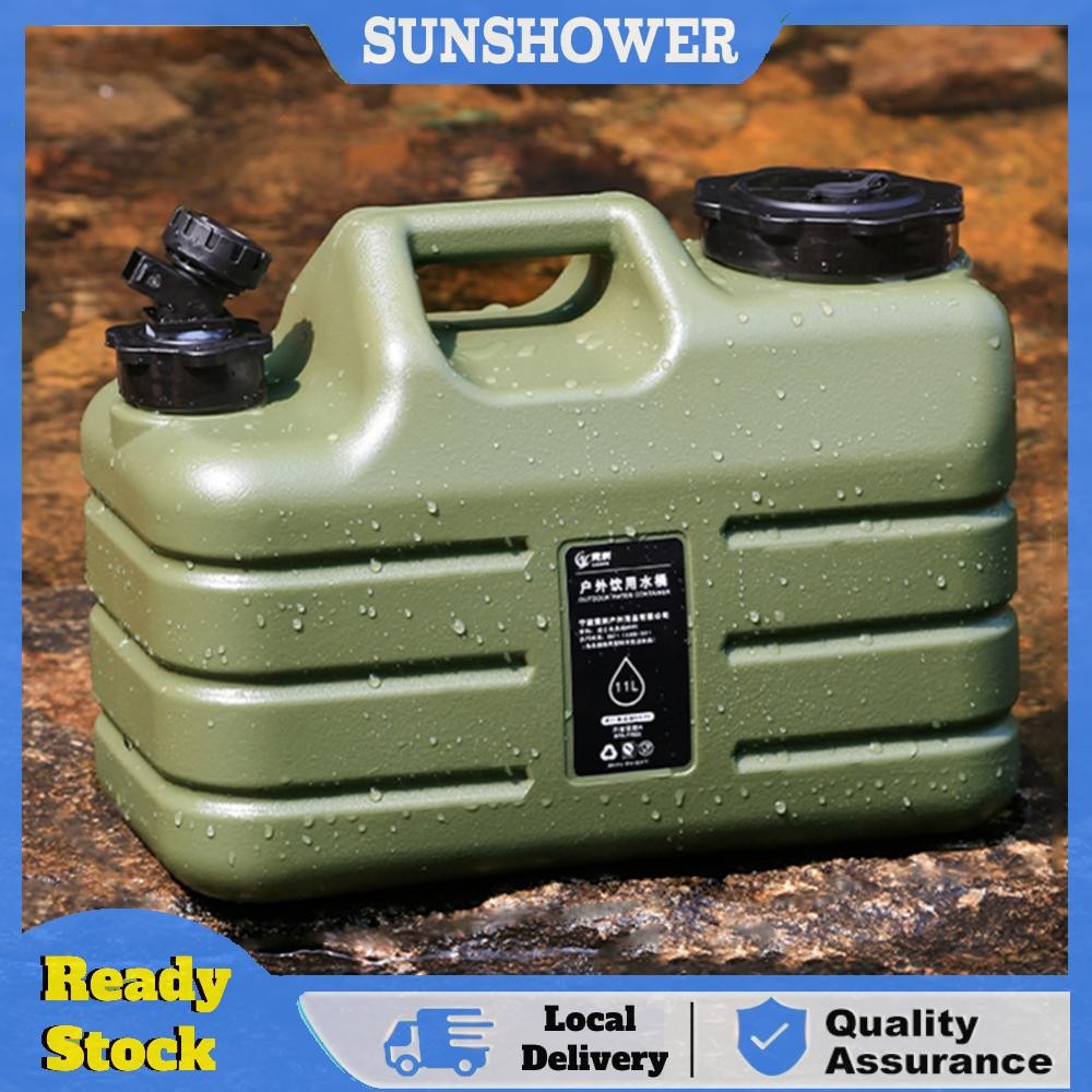 11L Water Tank Outdoor Water Bin with Faucet for Camping Hiking Fishing ...