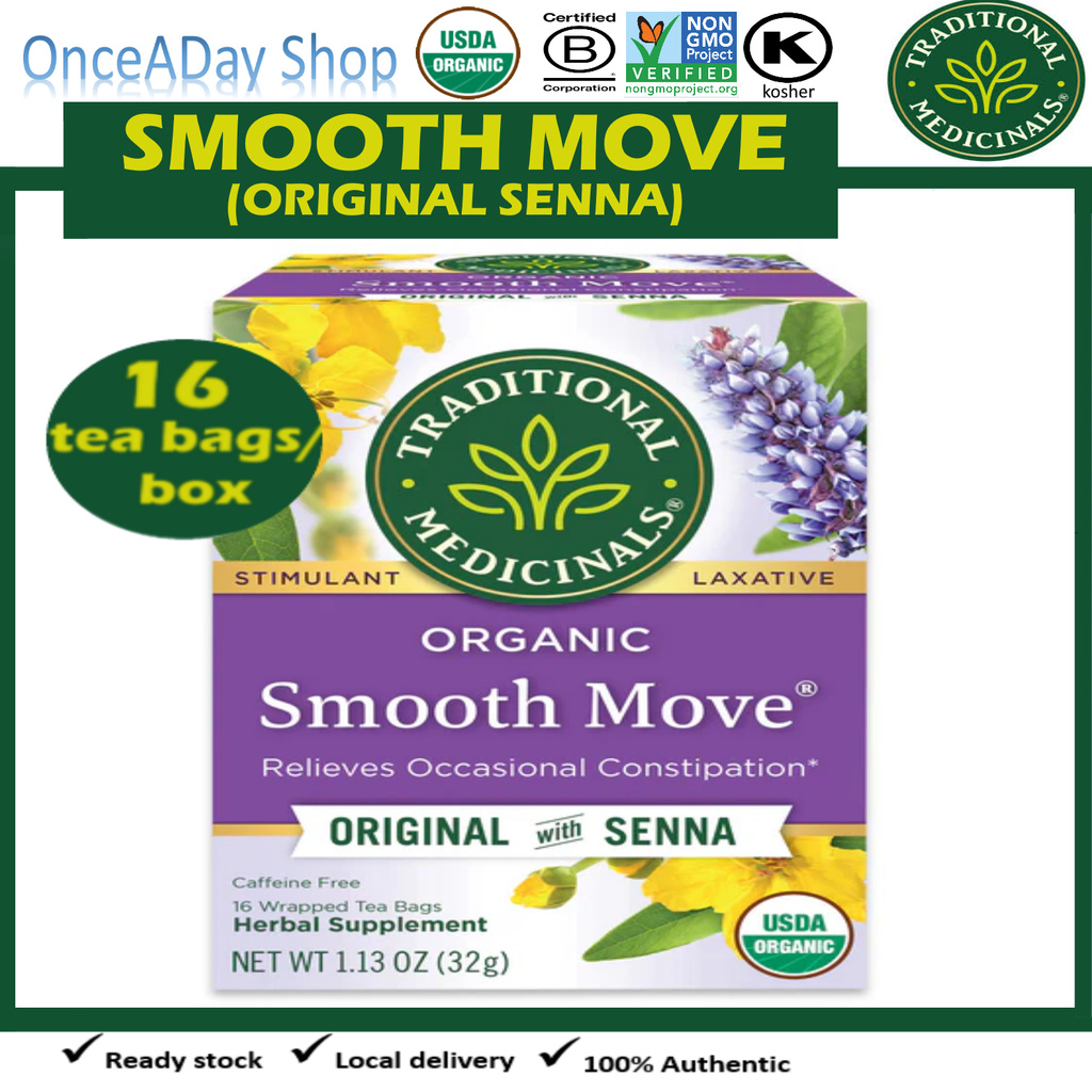 Traditional Medicinals, Organic Smooth Move Tea, Original with Senna ...