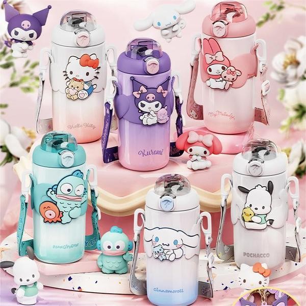 botol air kuromi botol kuromi Cawan Termos Berwarna-warni Sanrio Kulomi ...