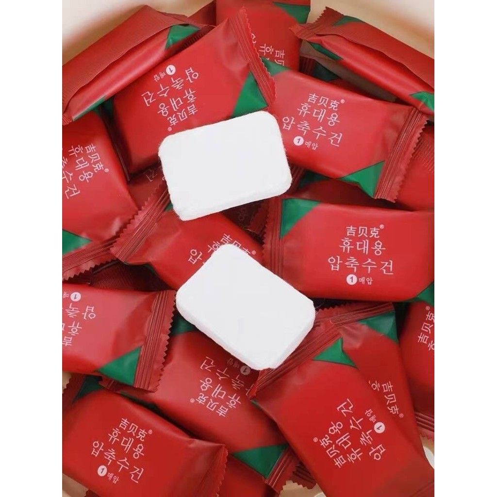 Compressed small square towel travel thick portable disposable face ...
