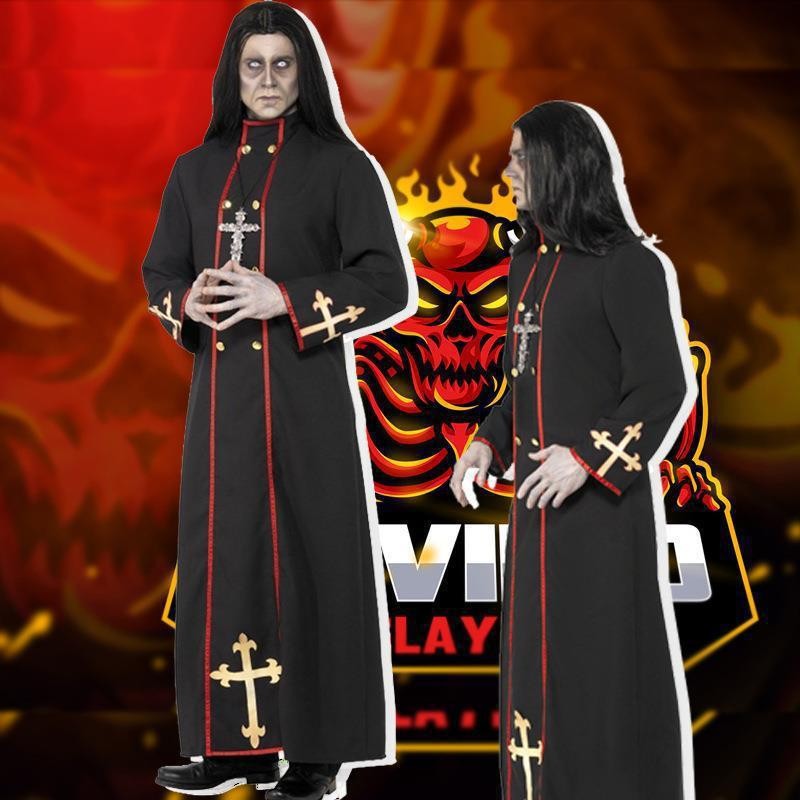 Medieval Costume Men cosplay Priest Priest Priest Robe Suit XX8X ...