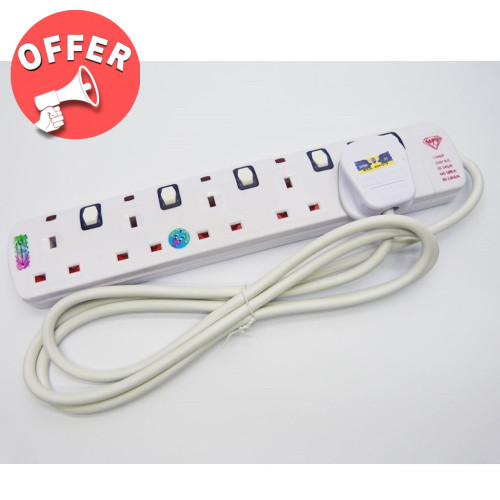 5 Meter Neon 5G Trailing Socket Electric Wire Extension MD - SIRIM ...