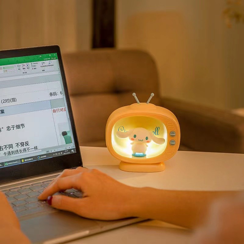 (JJ)Sanrio MINISO LED Night Light Hello Kitty Cinnamoroll Battery ...