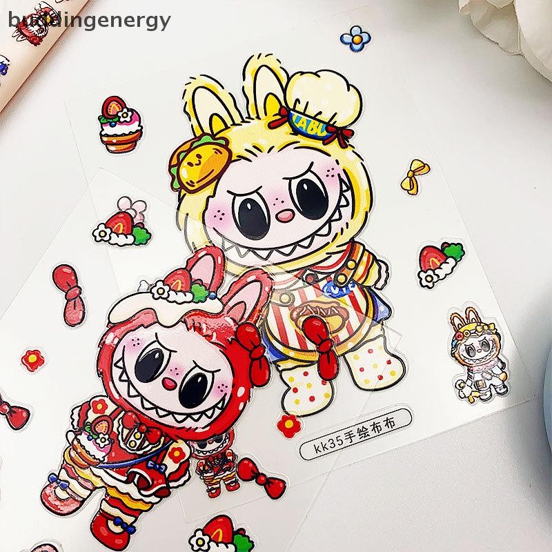 {BUDDI} Labubu Monster Cartoon Waterproof Stickers Pack Cute Water ...