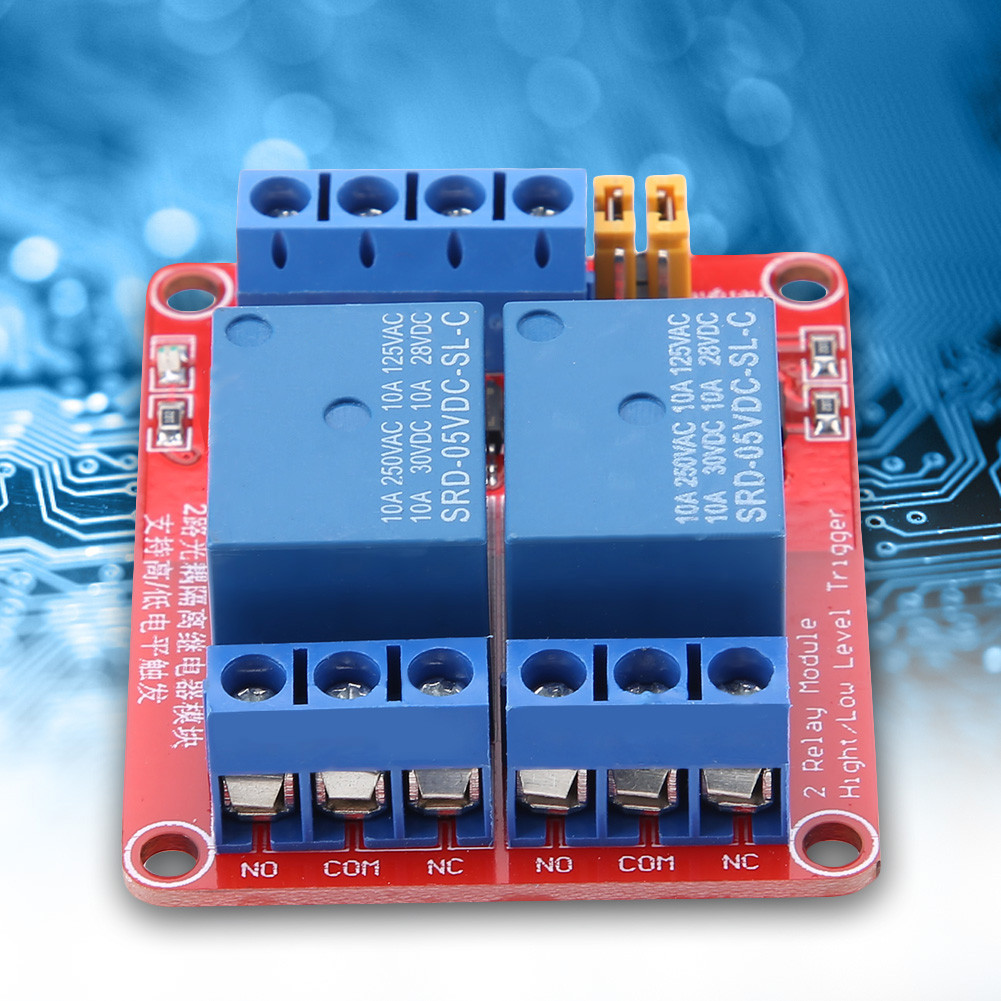 2 Channel Relay Module Board Expansion with Optocoupler Isolation High and Low Level Triggerfor ...