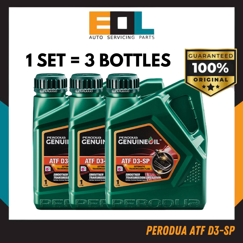 (100% ORIGINAL) New Packaging Green Bottle Perodua ATF D3-SP ...