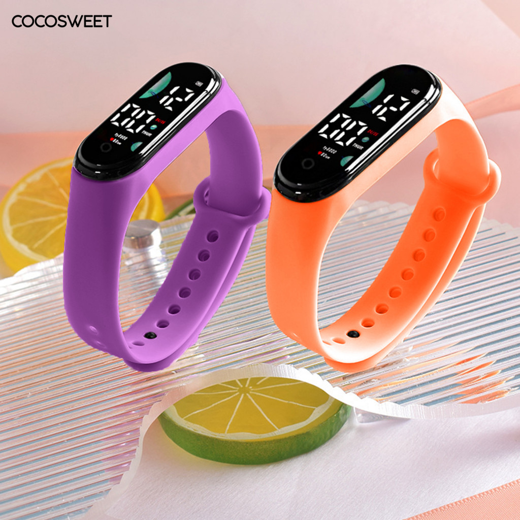 Durable Silicone Strap Led Display Watch Electronic Watch with Font ...
