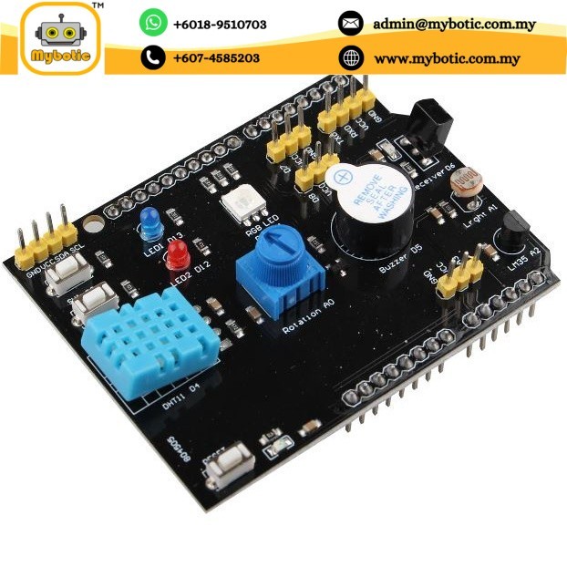 9 IN 1 SENSOR SHIELD DHT11 LM35 BUZZER (ARDUINO COMPATIBLE) | Shopee ...