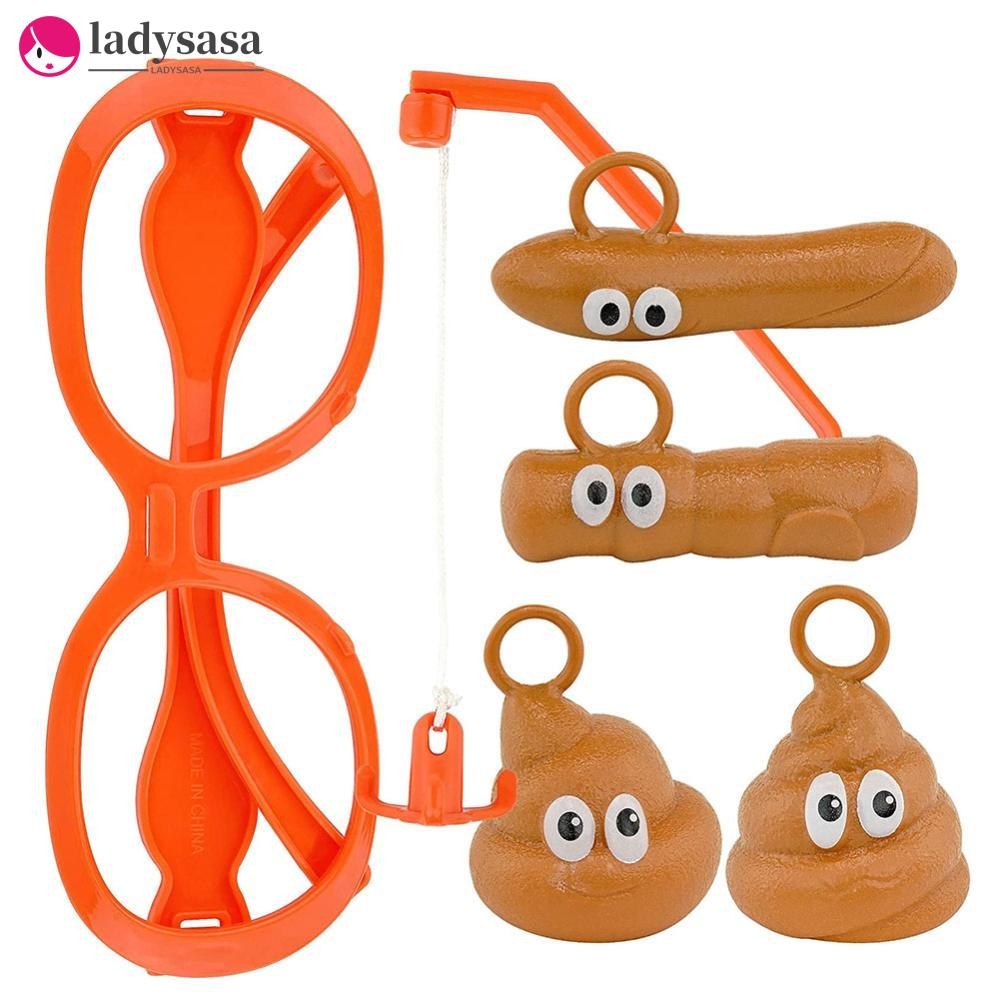Ladysasa Funny Poop Fishing Game Kids Glasses Hook Poops Game Party ...