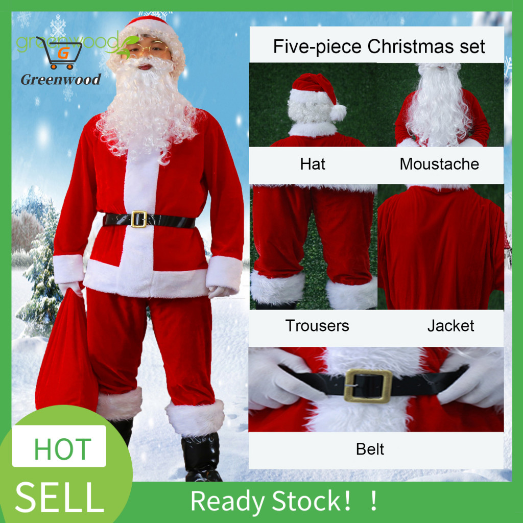 GRE Santa Suit Costume Santa Claus Costume Set Santa Claus Christmas ...