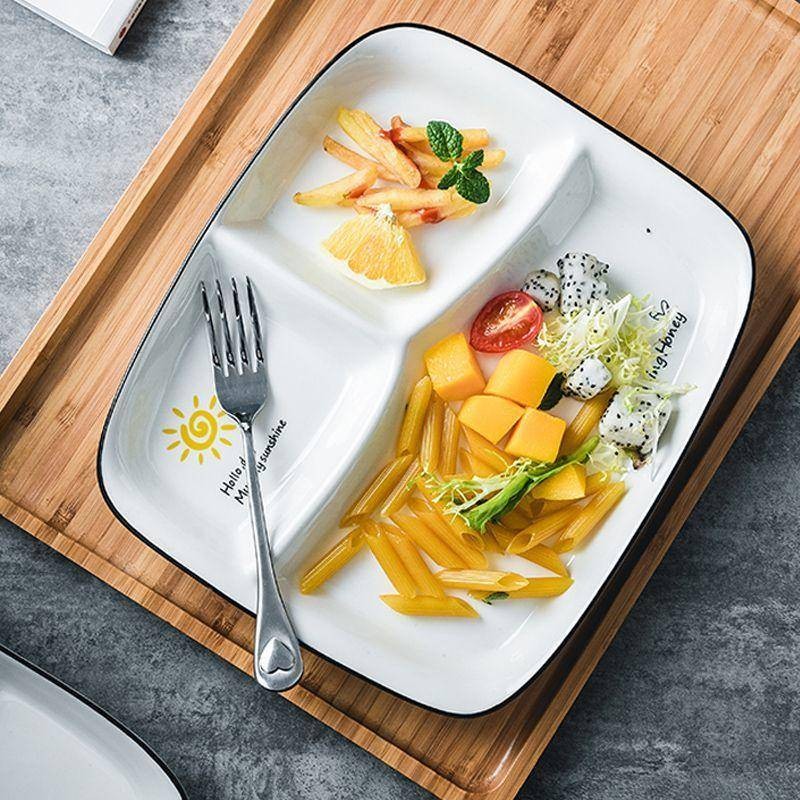 Plate Children's plate breakfast plate divider plate tableware set high ...