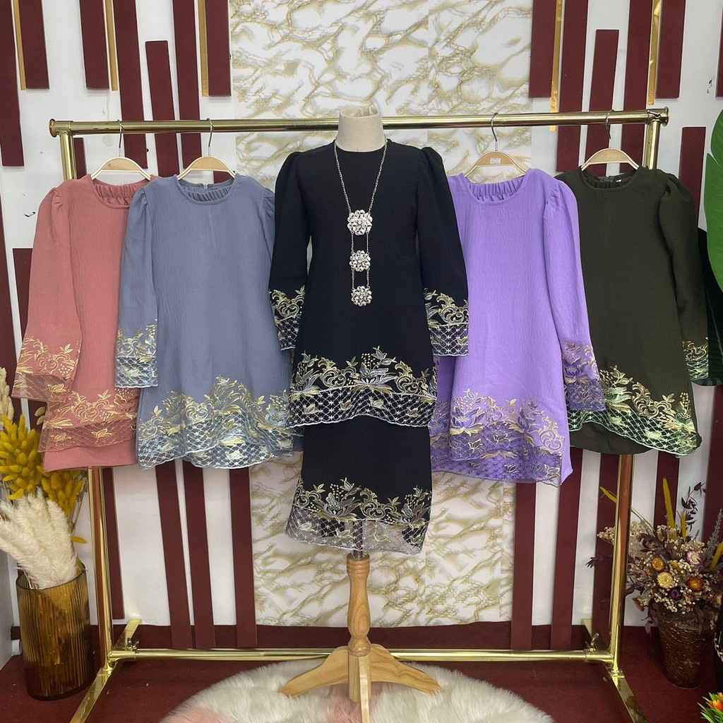 New Arrival Kurung Riau Rania Kanak-Kanak Lace | Shopee Malaysia
