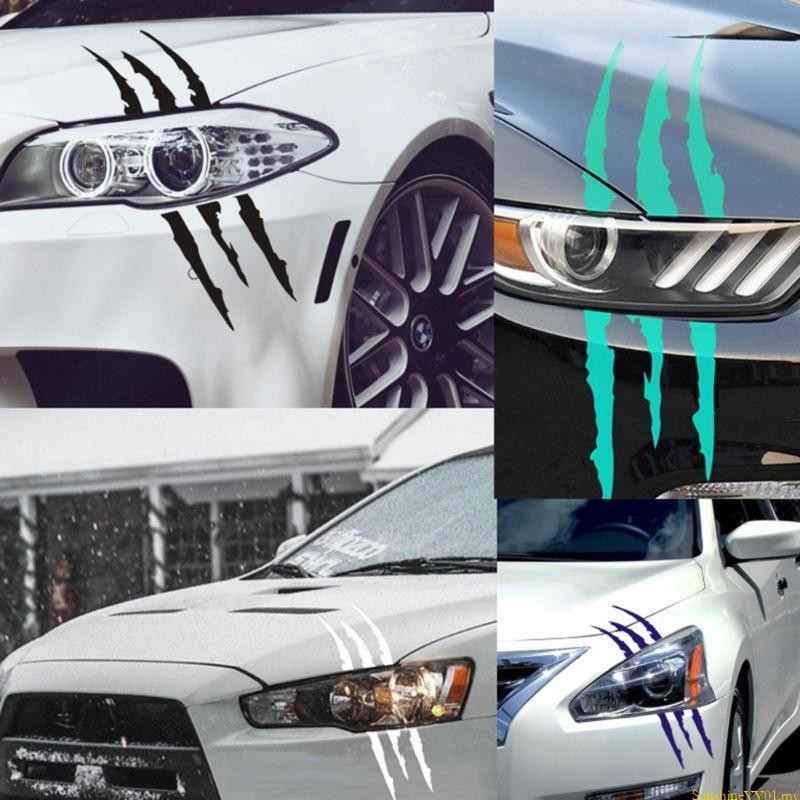 SUN Monster Claw Scratch Decal Reflective Sticker for Car Motorcycle ...