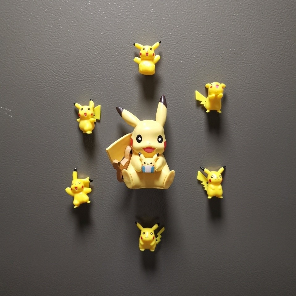Pikachu Refrigerator Stickers Creative Magnet Stickers Anime Cartoon ...