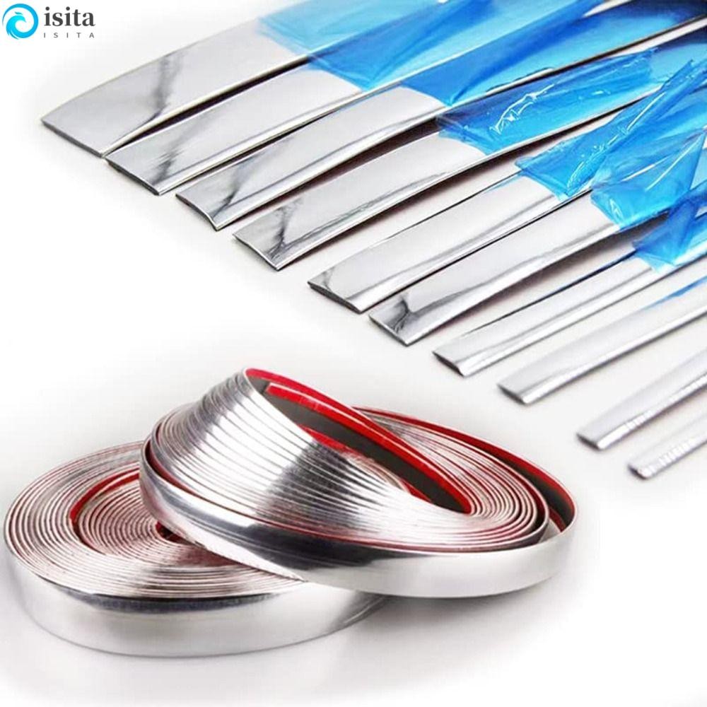 ISITA Car Chrome Trim Strip Anti-collision Strip Scratch-Proof Silver ...
