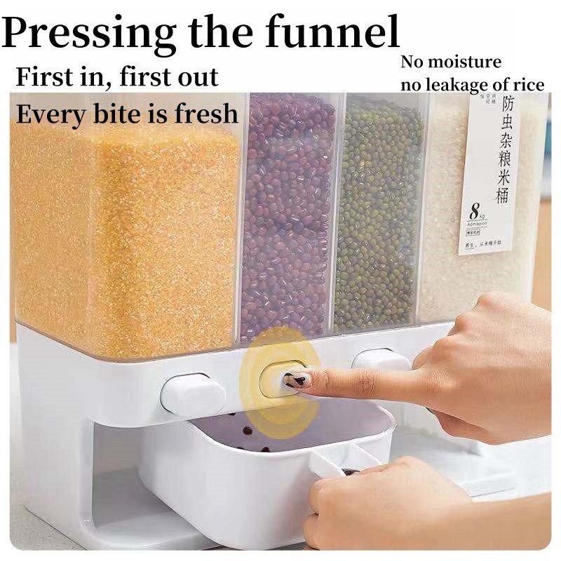 bekas tempat letak beras kacang tepung Assorted Grain Storage Box ...