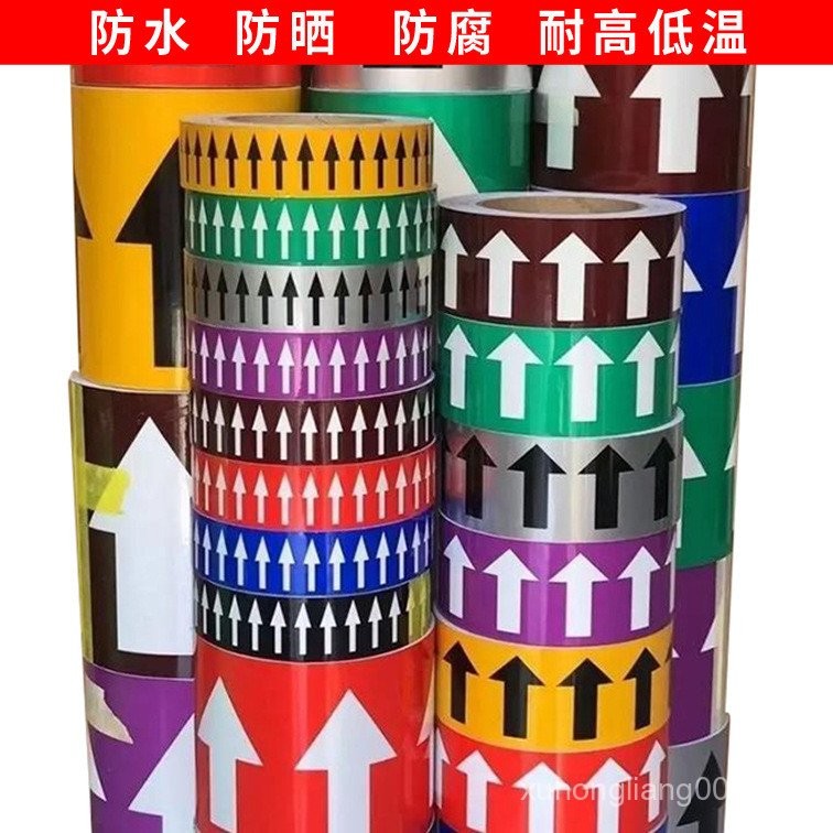 Hot Sale Pipe Logo Sticker National Standard 5cm10cm Pipe Flow Logo ...