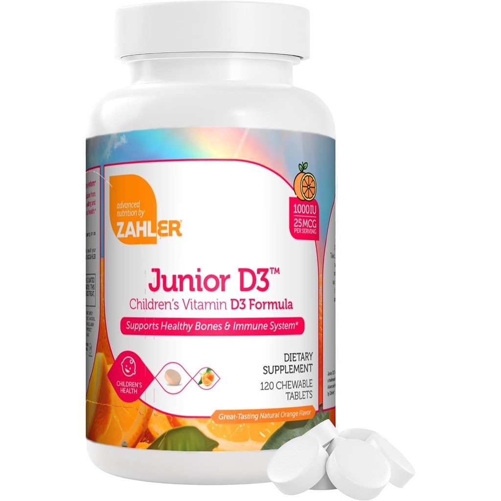 Zahler Junior D3 Vitamins 1000 IU - for Kids - Vitamin D for Kids to ...