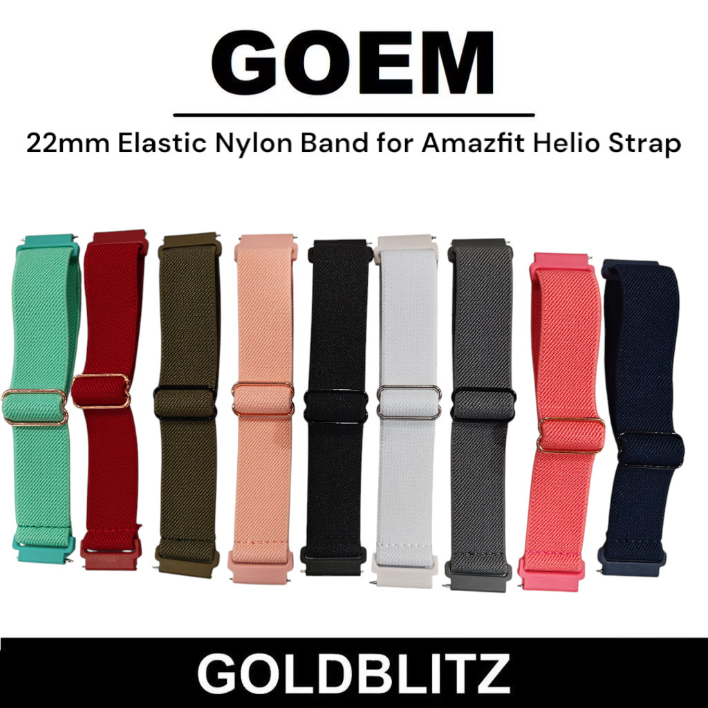 Goem 22mm Elastic Nylon Band for Amazfit Helio Strap Tracker straps ...