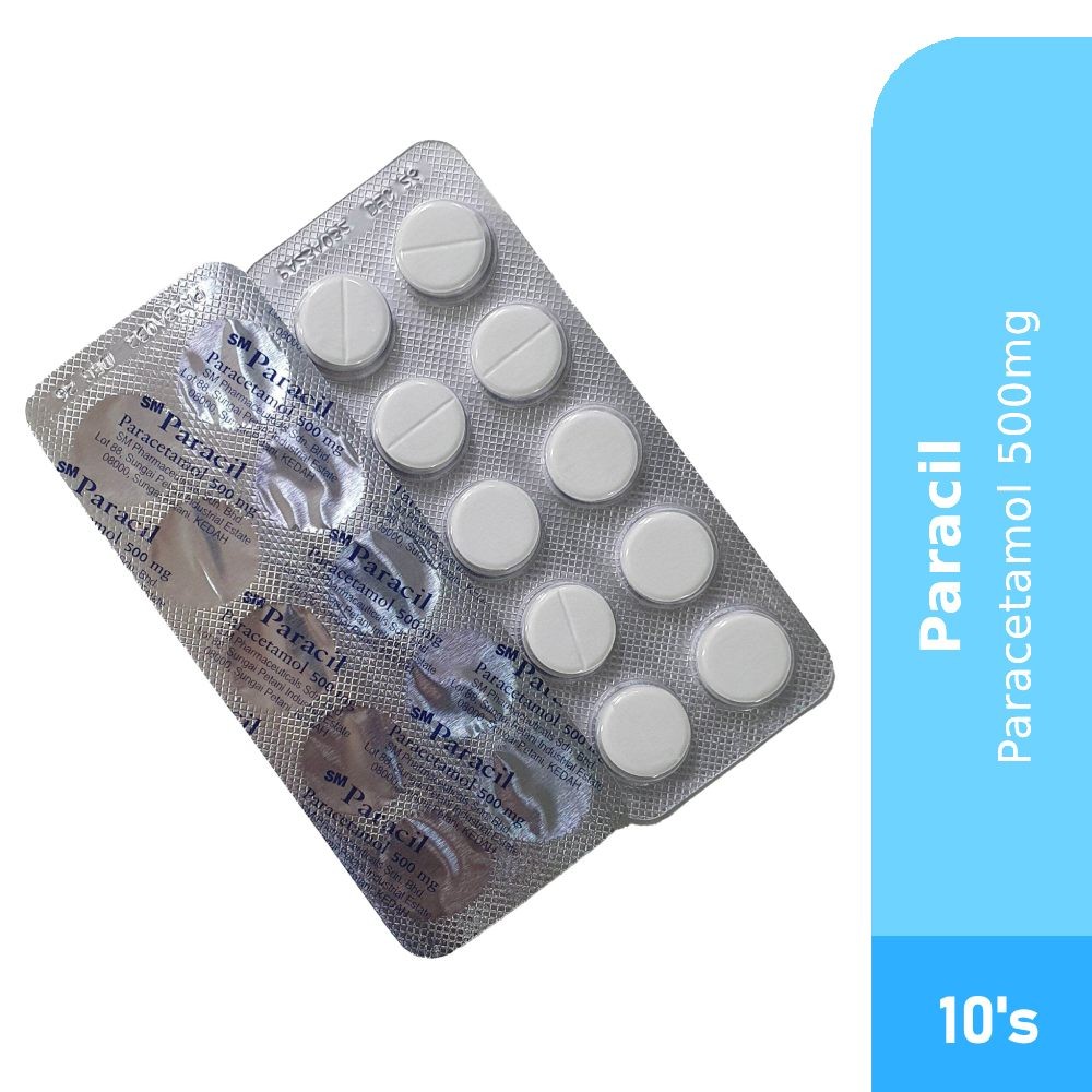 Paracil Paracetamol 500mg 1's for Pain Relief, Fever Relief, Fever ...