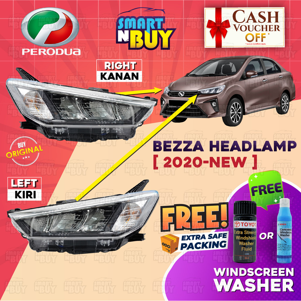 Perodua Bezza Headlamp Original Lampu Depan Bezza Lampu Besar Head Lamp ...