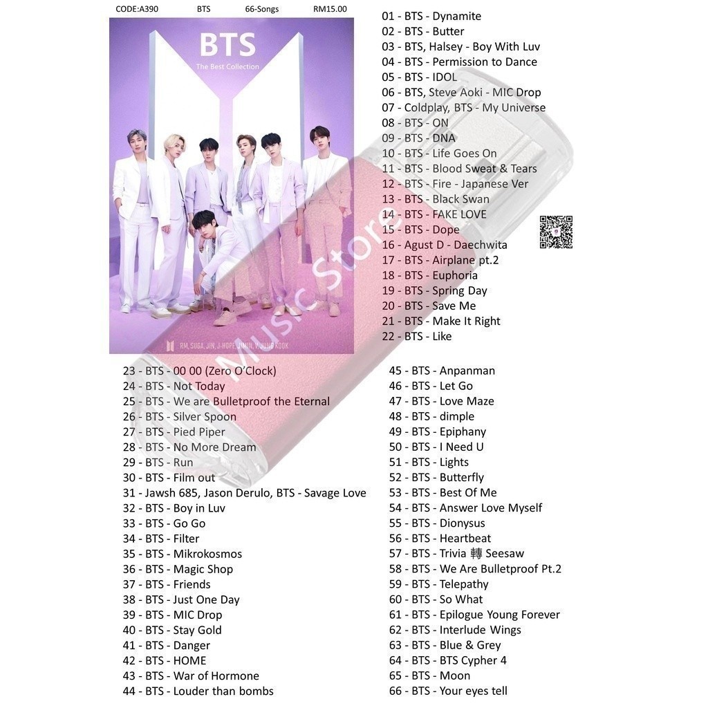 Usb Pendrive Mp3 Song Lagu BTS English a390 D2 | Shopee Malaysia