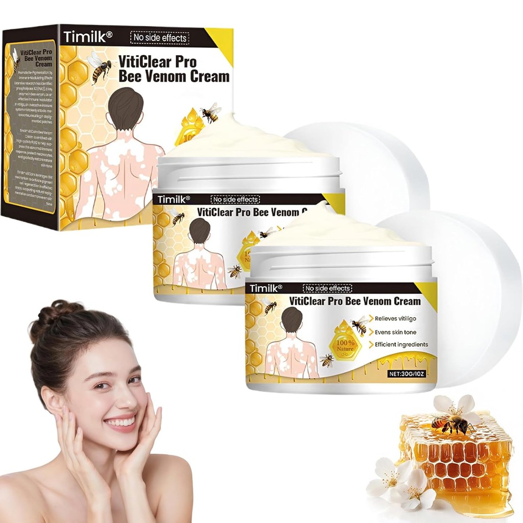 Krim Timilk VitiClear Pro Bee Venom, Krim Vitiligo Profesional, Krim ...