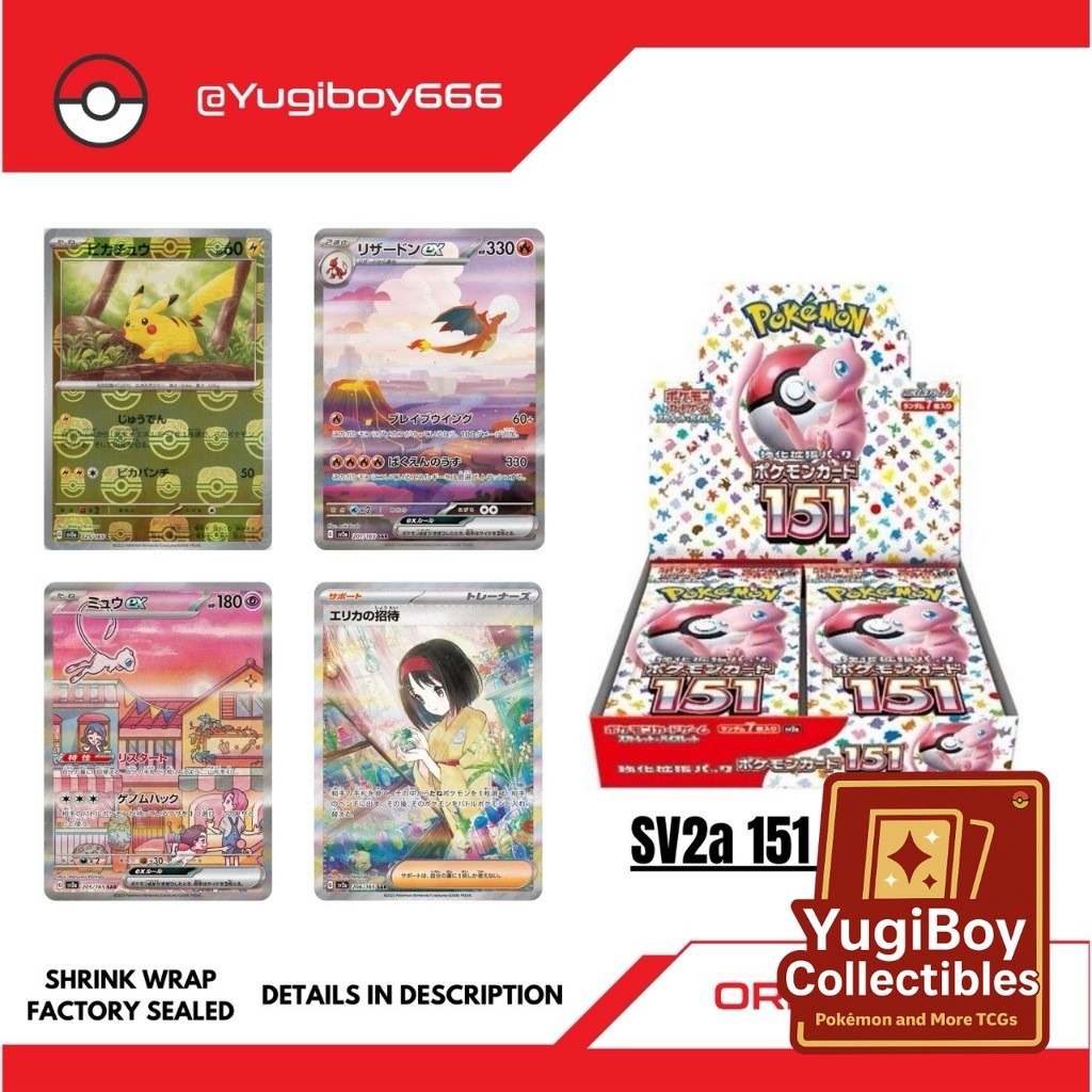 [PREORDER] 151 Booster BOX SV2a Shrink Wrap & Factory Sealed | Pokemon ...