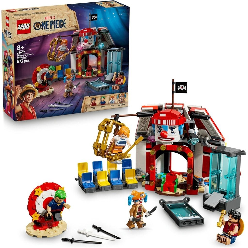 LEGO ONE PIECE Buggy the Clown's Circus Khemah 75637 Kit Bangunan Model ...