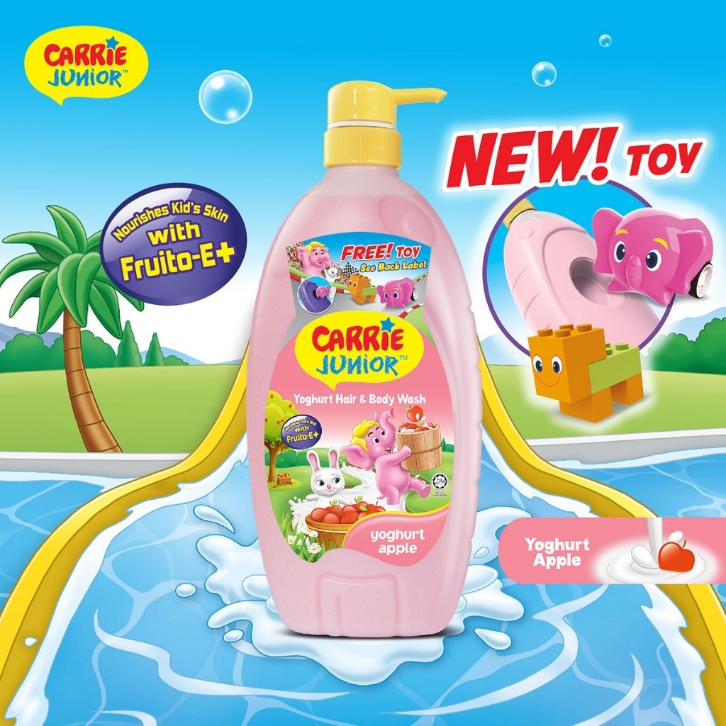 CARRIE JUNIOR Hair & Body Wash - Yoghurt Apple [1000g/700g/475g] [NEW ...