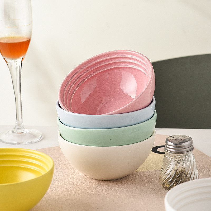 Lecreuse Vancouver Series 12cm Rice Bowl Dopamine Ceramic Double-Sided ...