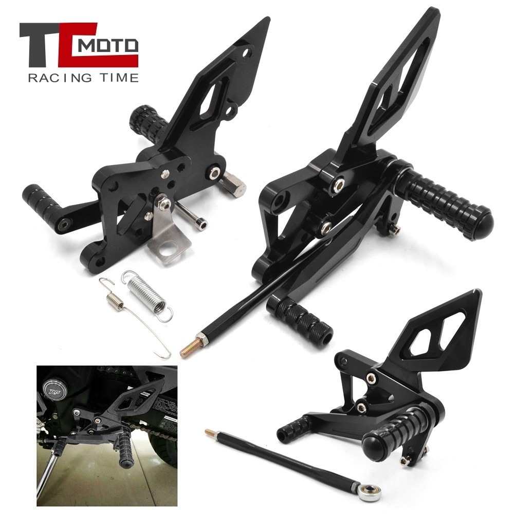 YZF R3 R25 MT03 Adjustable Rear Sets Rearset Footrest Foot Rest Pegs ...