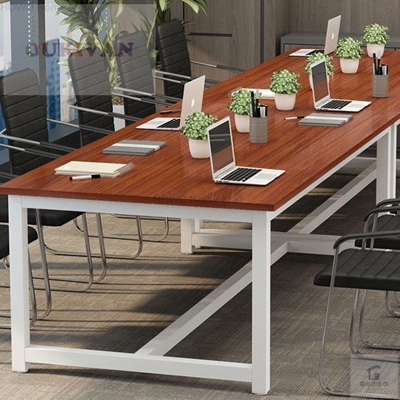 Long Meeting table office Conference Room Long Table Dining Table Meja ...