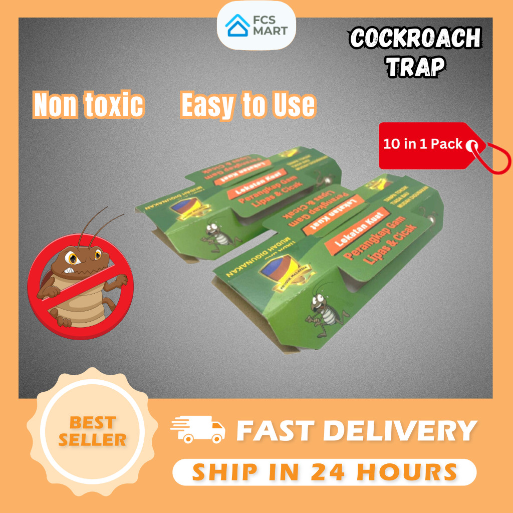 Extra Strong Sticky Glue Trap Cockroach And Lizard /Perangkap Gam Lipas ...