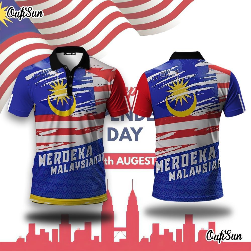 2024 baju merdeka budak lelaki Jersey Malaysia 67th Polo Shirt Summer ...