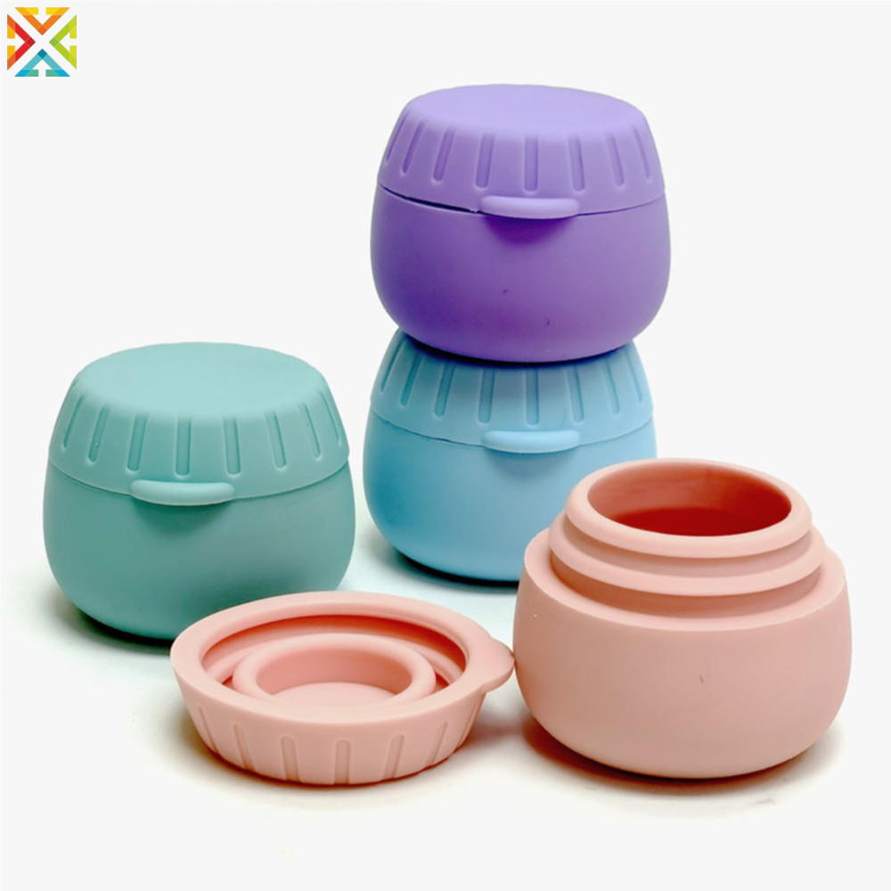 Silicone Packaging Box Travel Portable Packaging Jar Food Drug ...