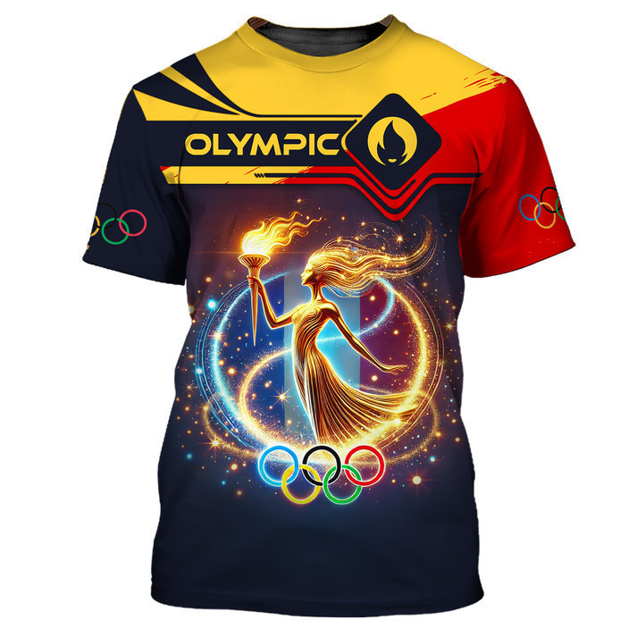 [Ready-Stock] 2024 Paris Olympic Games jeresy T-shirt Olympic rings ...