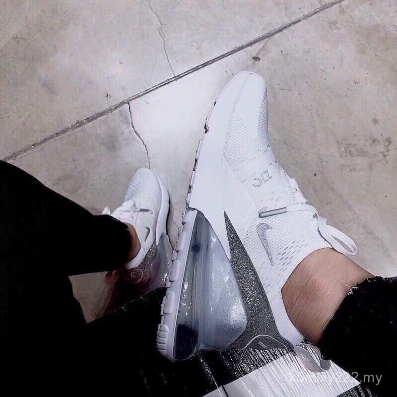Berkualiti tinggi Nike W Air Max 270 perak glitter putih CD8497-100 ...