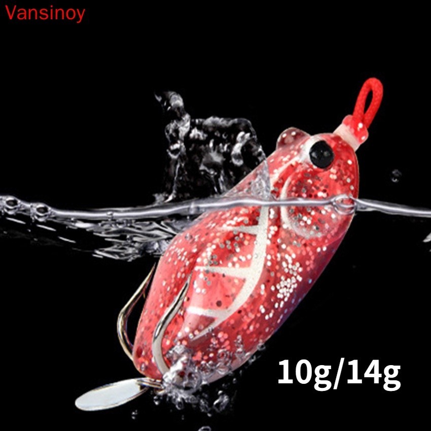 Umpan Katak Modified Frog Fishing Lure 10g/14g Soft Lure Double Hooks ...