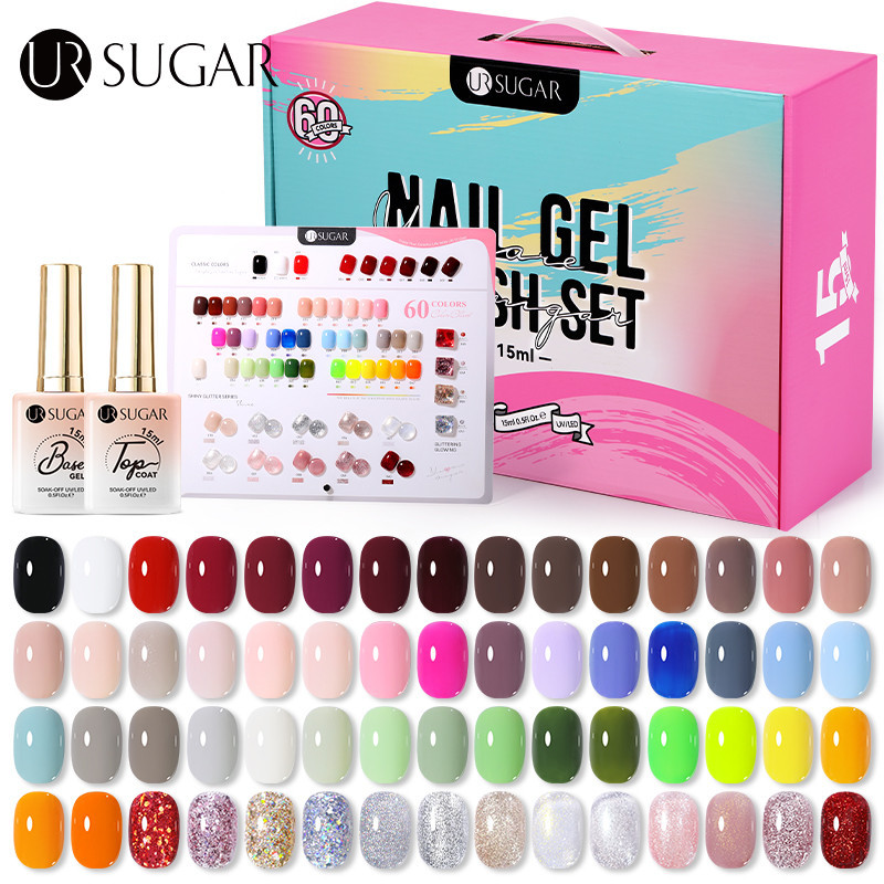 UR SUGAR 60 Colors 15ml Nail Gel Polish Set UV LED Gel Vernish ...