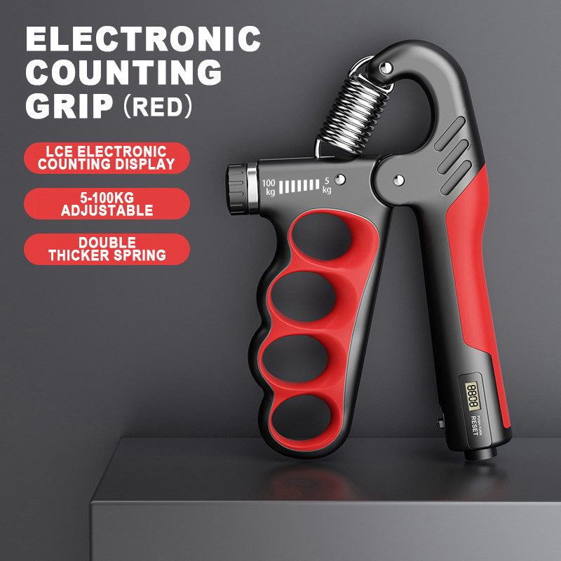 MKBK 5-100kg Adjustable Resistance Hand Grip Gripper Wrist Arm Finger ...