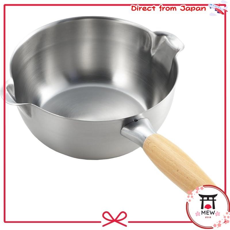 Yoshikawa Yukihira Pot 18cm Gas and IH Compatible Stainless Steel Made ...