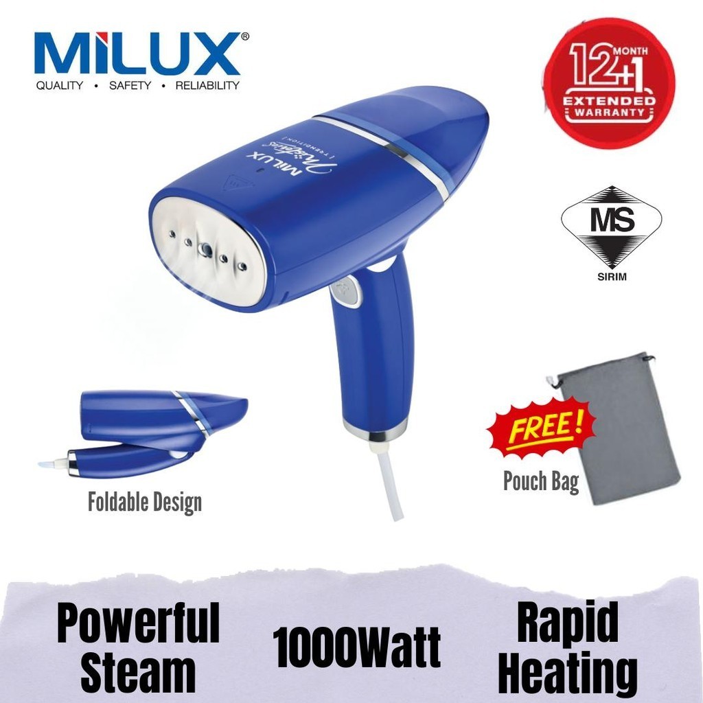 Milux Portable Garment Steamer MSI-1001 | Portable Steam Iron 1.5M ...