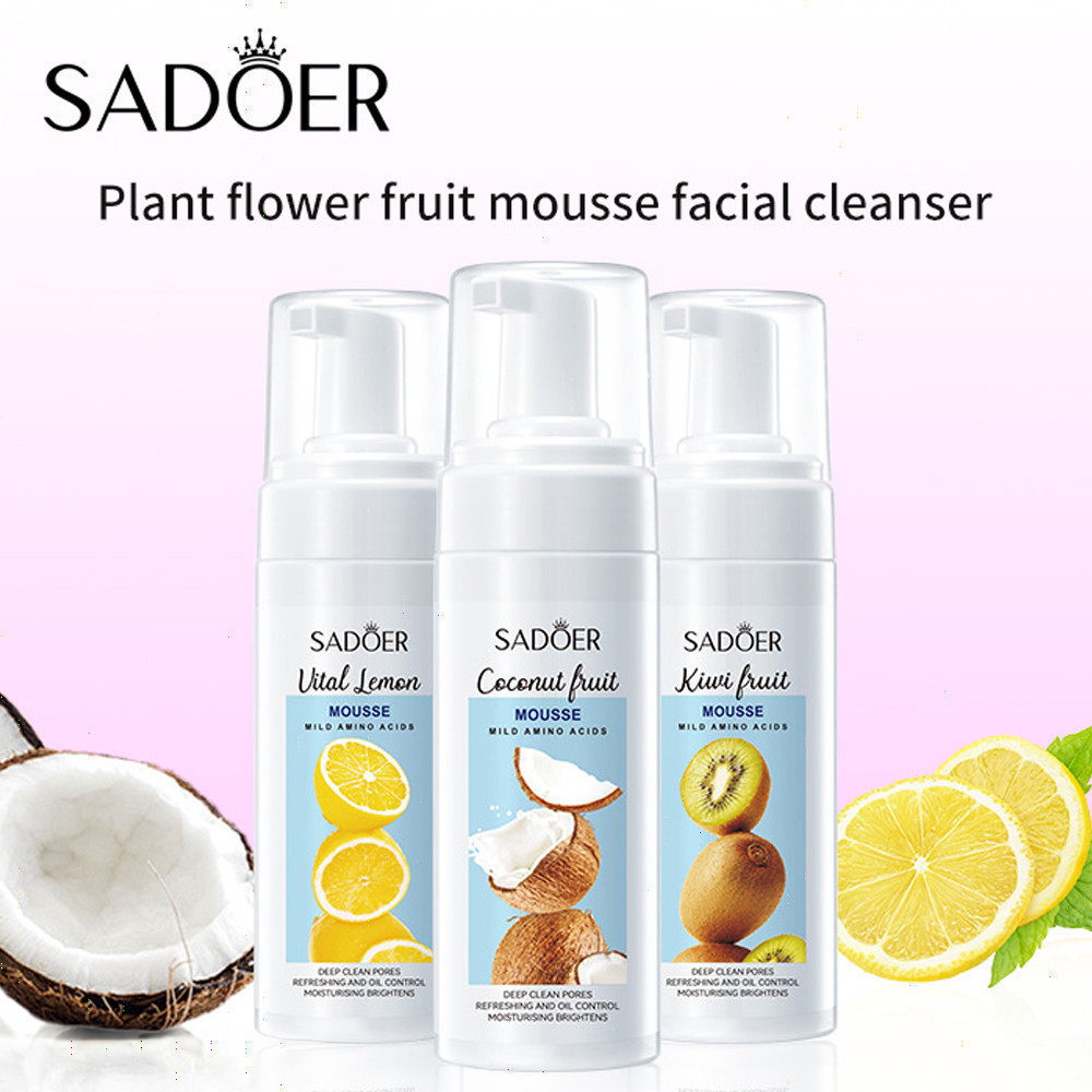 ROREC SADOER Fruit Extract Mild Amino Acid Deep Clean Pores Brighten Skin Tone Oil Control Foam ...