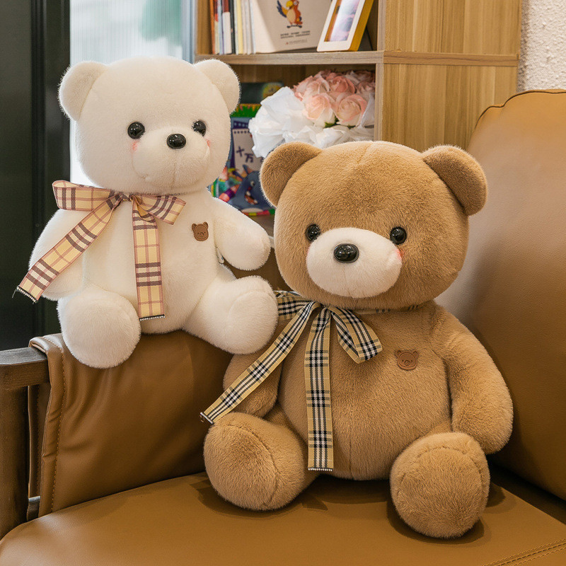 Fashionable Cute Bow Cartoon Teddy Bear Play Plush Doll Gifts | Shopee ...